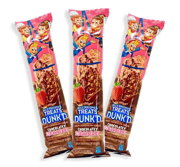 KELLOGGS RICE KRISPIES TREATS DUNKD CHOCOLATEY STRAWBERRY (SINGLE ...