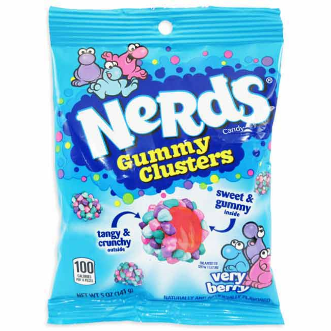 NERDS CLUSTERS PEG BAG - VERY BERRY – Sweet As Treats NZ