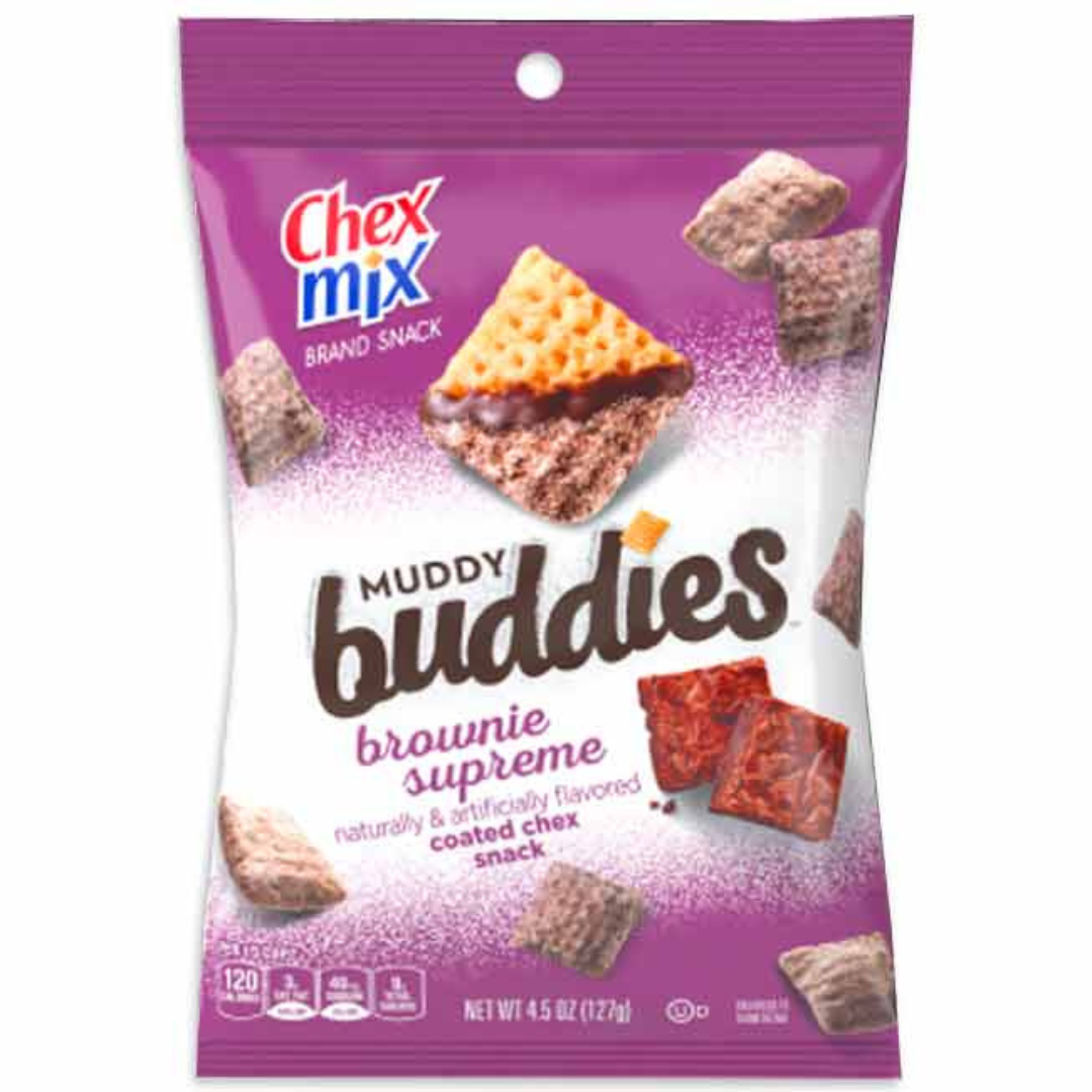 CHEX MIX MUDDY BUDDIES BROWNIE SUPREME SNACK MIX PEG BAG – Sweet As ...