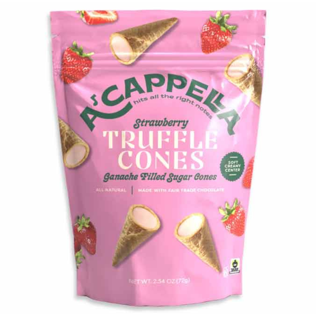 ACAPPELLA TRUFFLE CONES PEG BAG - STRAWBERRY – Sweet As Treats NZ