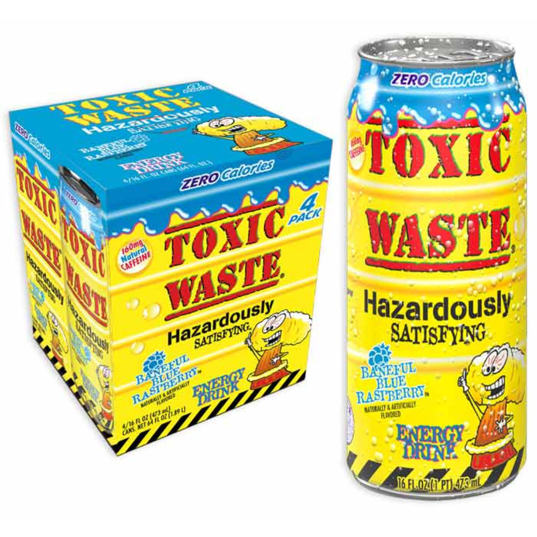 TOXIC WASTE ENERGY DRINK - BANEFUL BLUE RASPBERRY – Sweet As Treats NZ